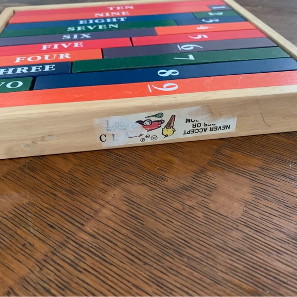 Learningsmith | Toys | Vintage Solid Wood Counting Toy | Poshmark